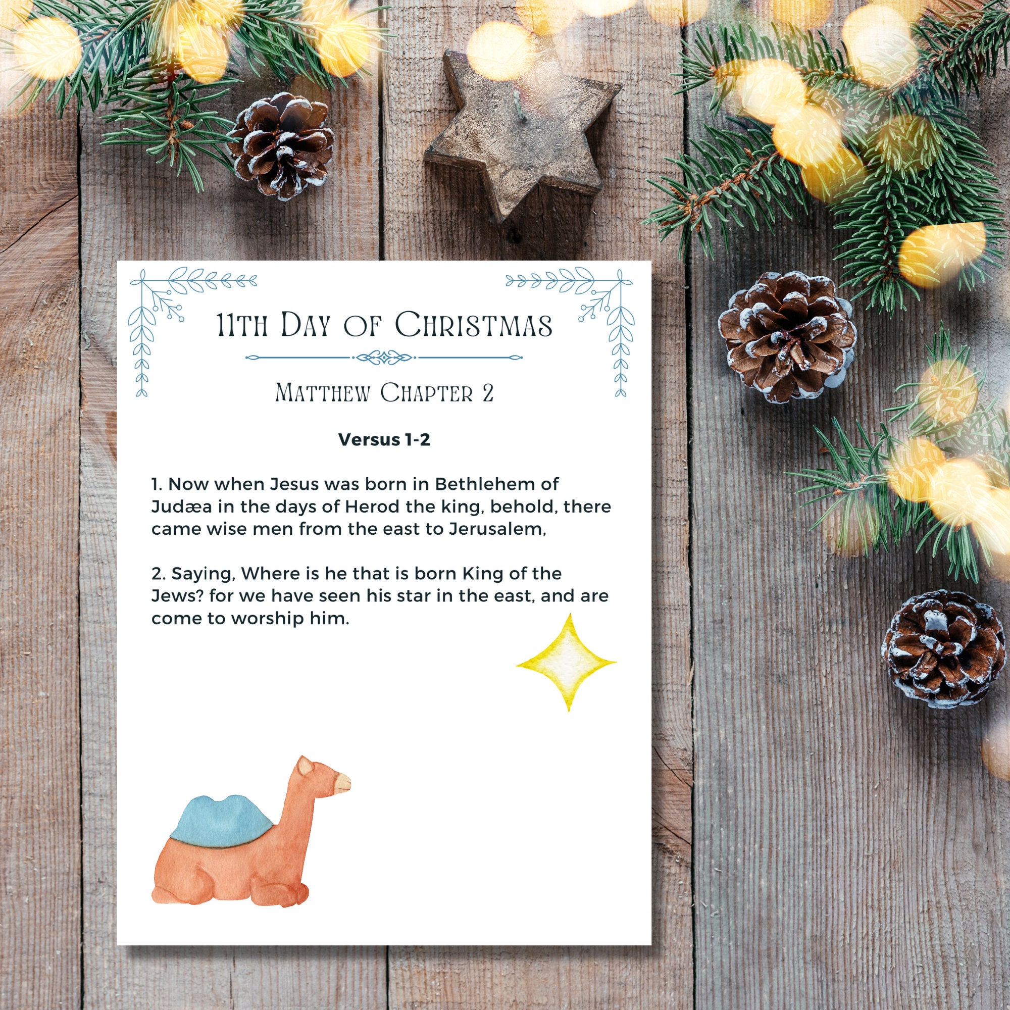 12 Days of Christmas Nativity Scripture Booklet (digital Download) - Etsy
