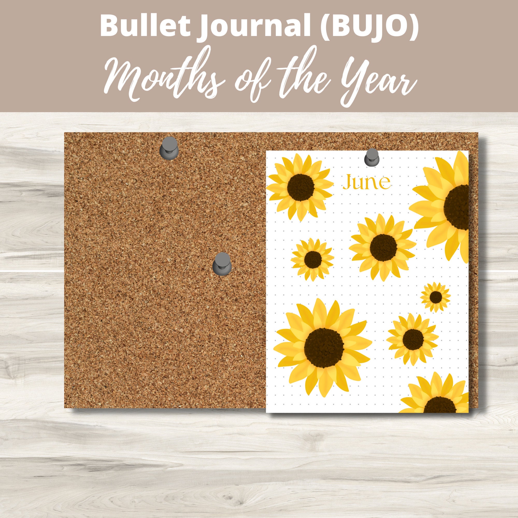 Months of the Year Bullet Journal Pages Planning for the Year - Etsy