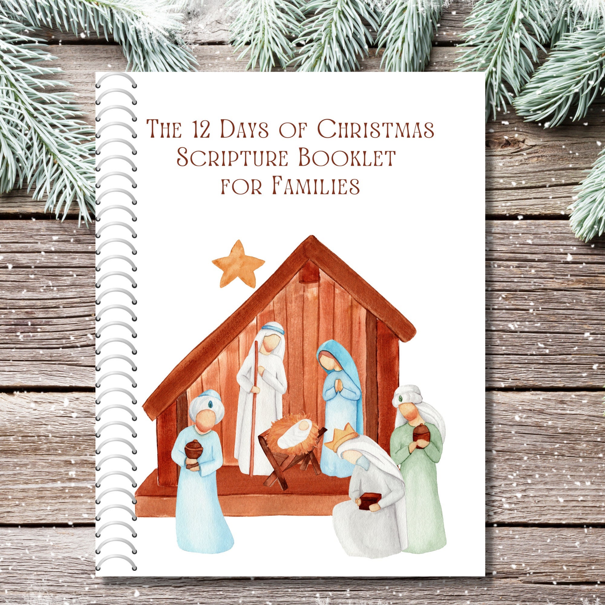 12 Days of Christmas Nativity Scripture Booklet (digital Download) - Etsy
