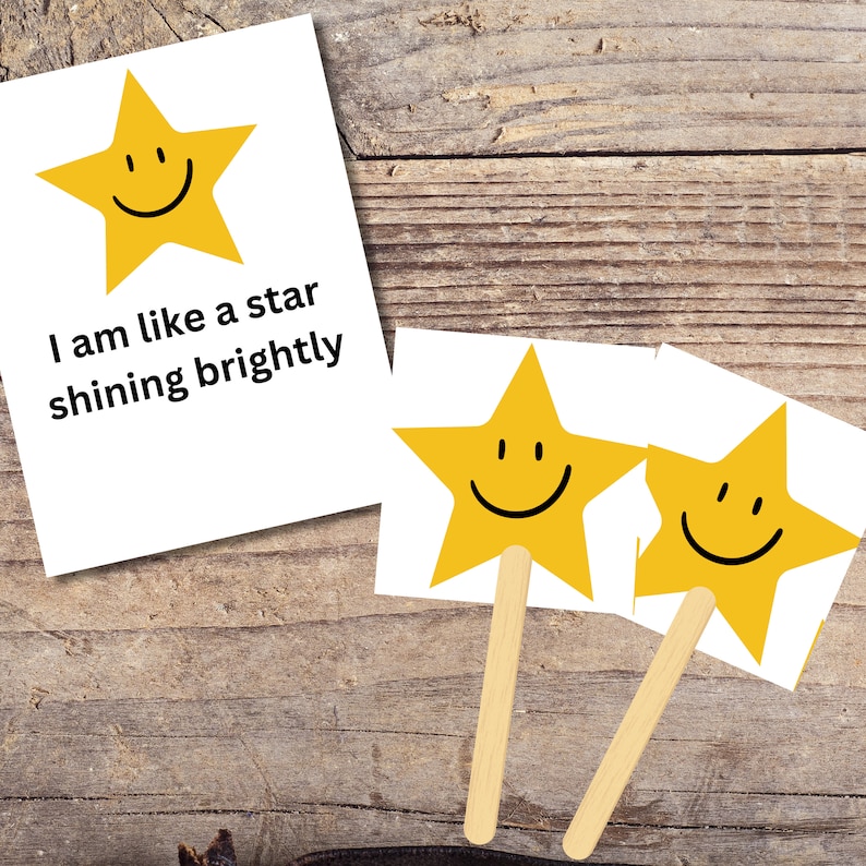 Primary/nursery Song Props and Flyers Printable Lyric Pages and Star ...