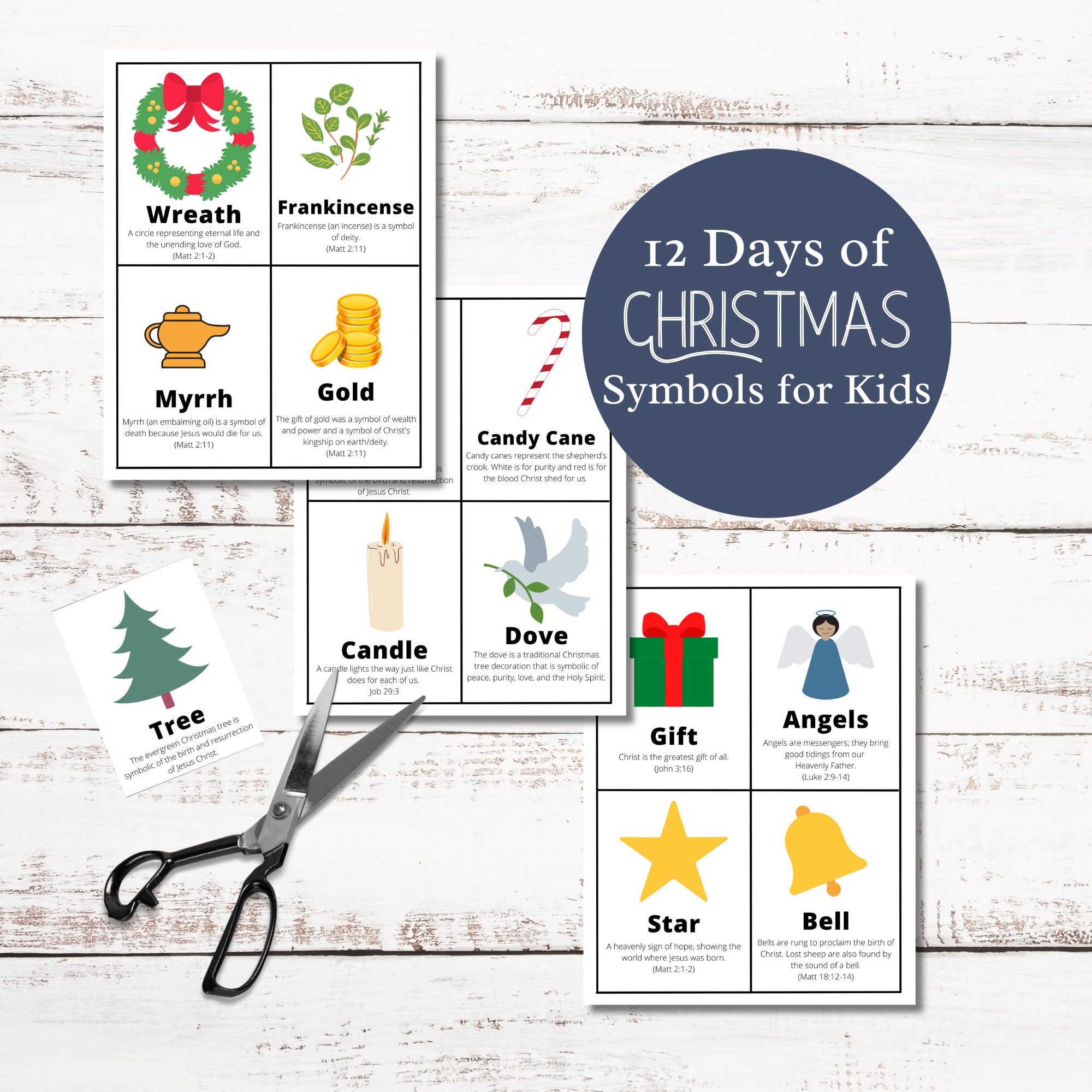 12 Days of Christmas Symbols for Kids - Educational Holiday Activity ...