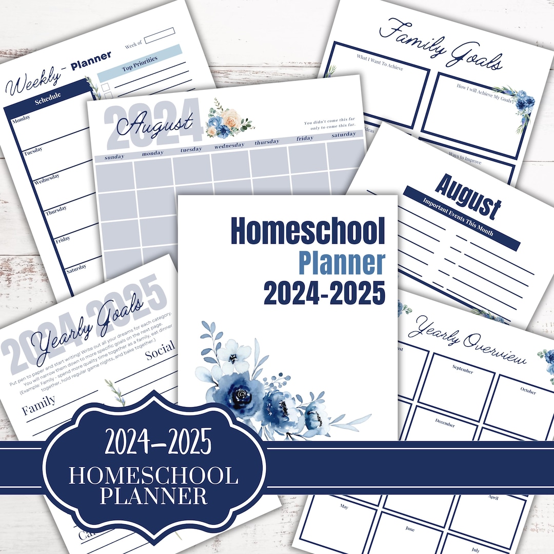 Homeschool Planner 2024-2025 - Etsy