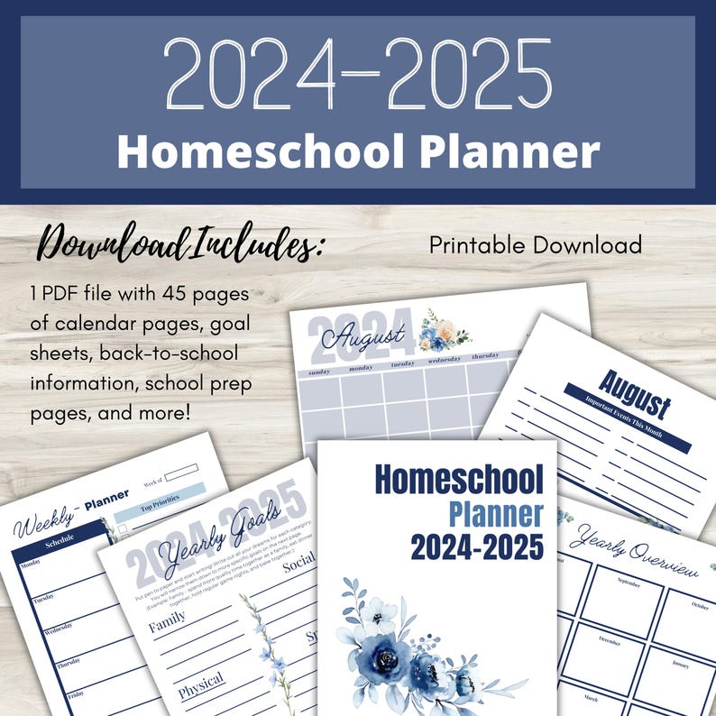 Homeschool Planner 2024-2025 - Etsy