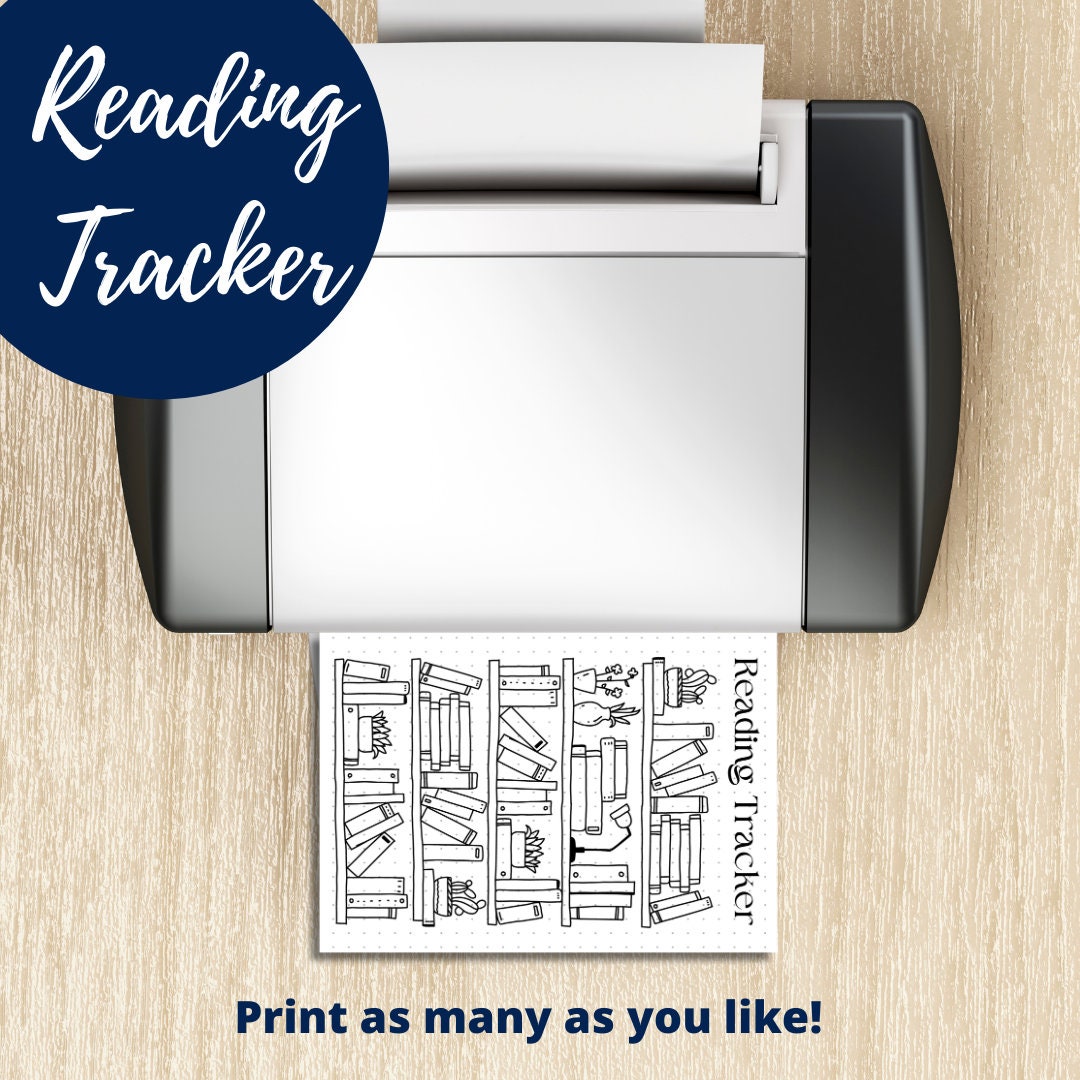 Reading Tracker | Bullet Journal Reading Tracker | PRINTABLE A5 Journal ...