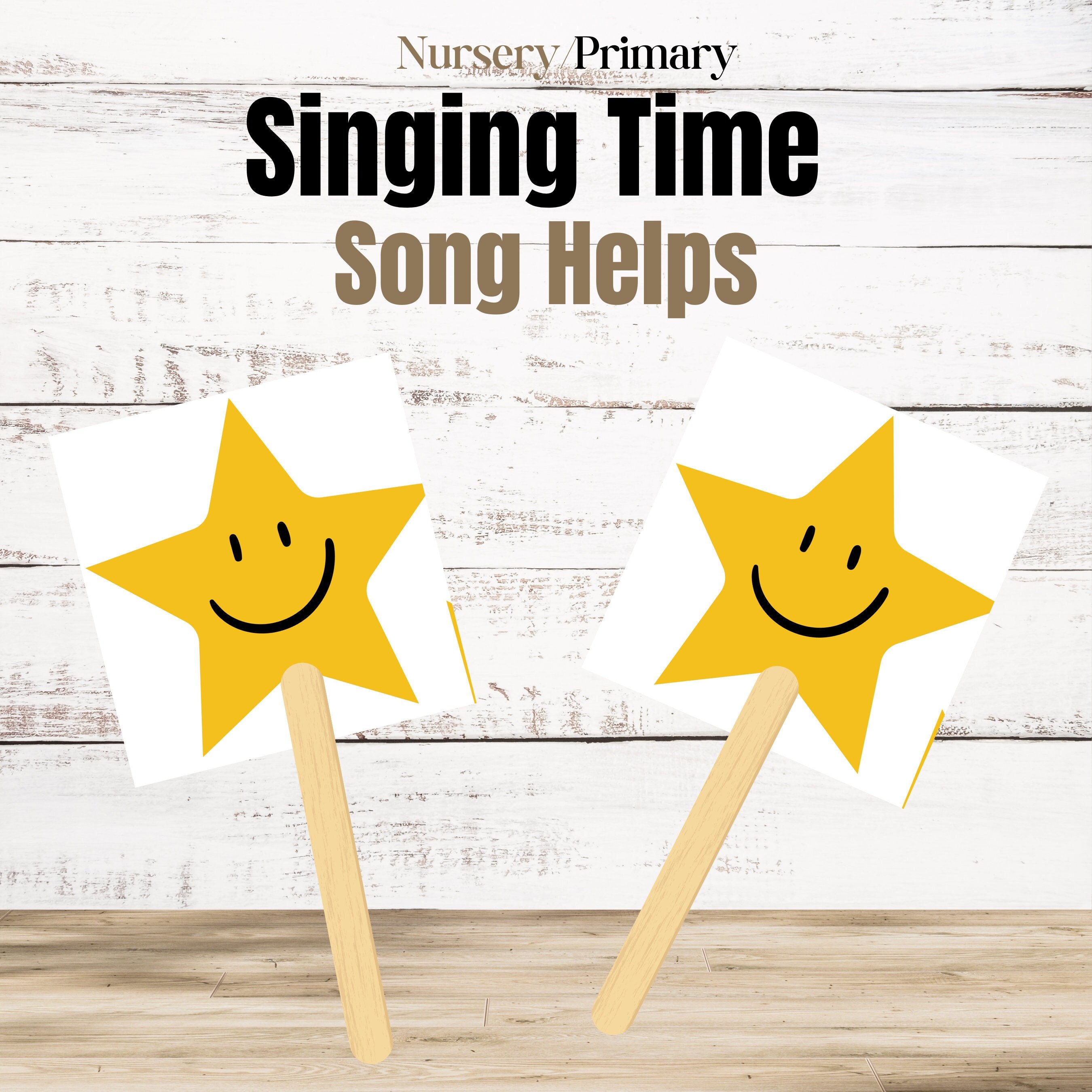 Primary/nursery Song Props and Flyers Printable Lyric Pages and Star ...