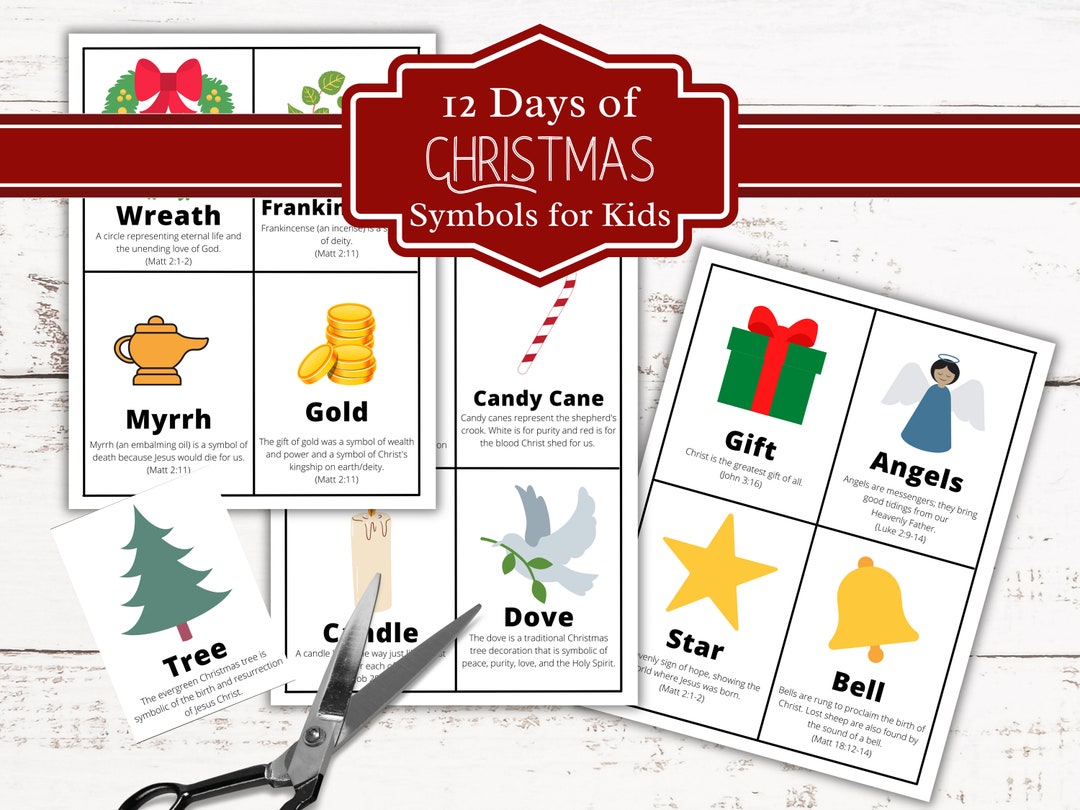12 Days of Christmas Symbols for Kids - Educational Holiday Activity ...