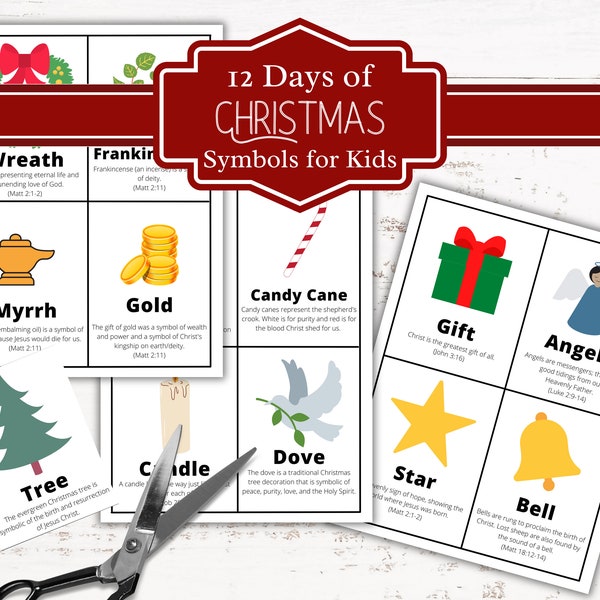 12 Symbols of Christmas - Etsy