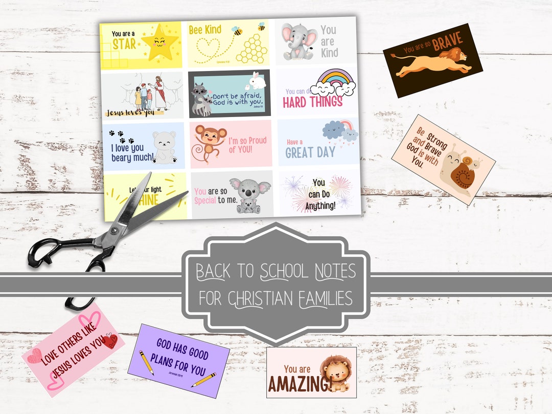 Back to School Lunch Notes: Inspirational Messages for Motivation, Set ...