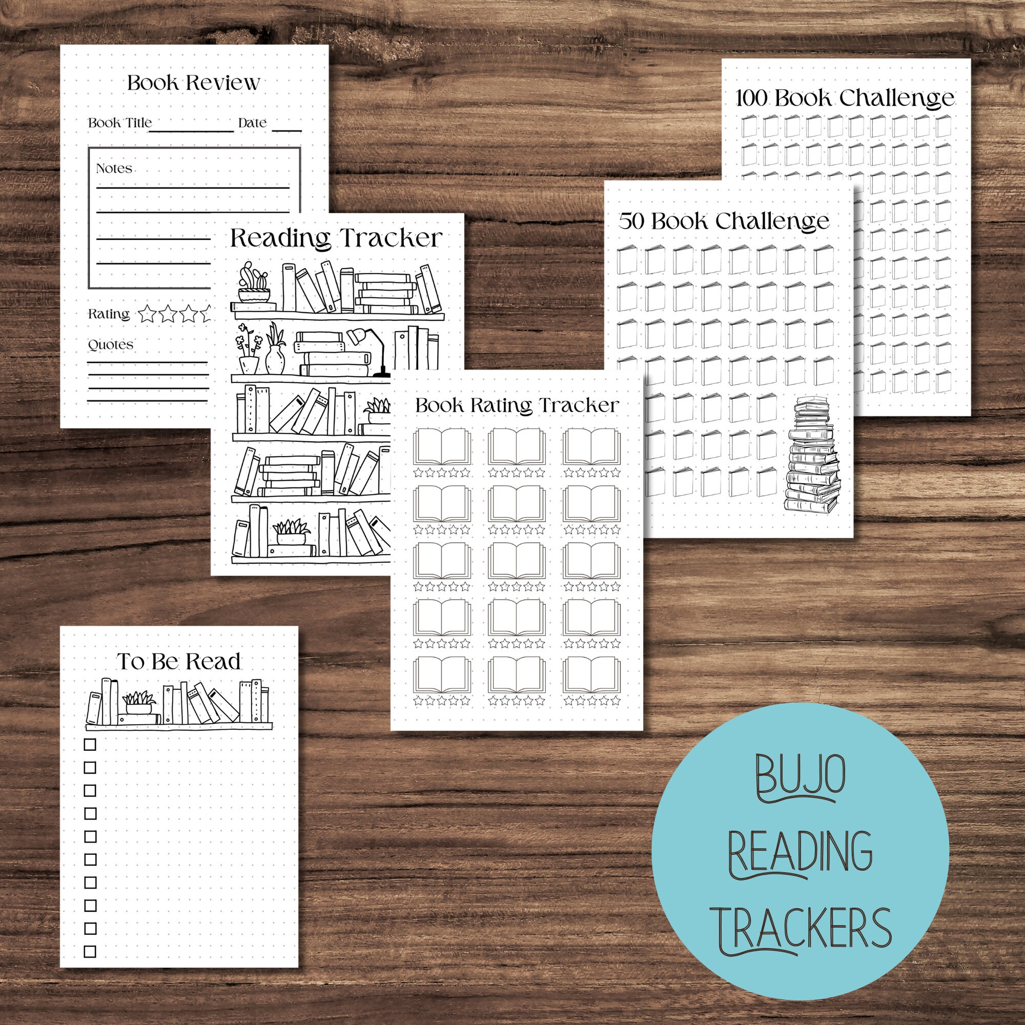 Reading Tracker Packet: A5 & 8.5x11 Printables for Book Lovers Book ...