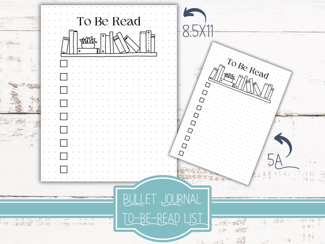 To Be Read List | Reading Journal | | A5 Bullet Journal | Add More ...