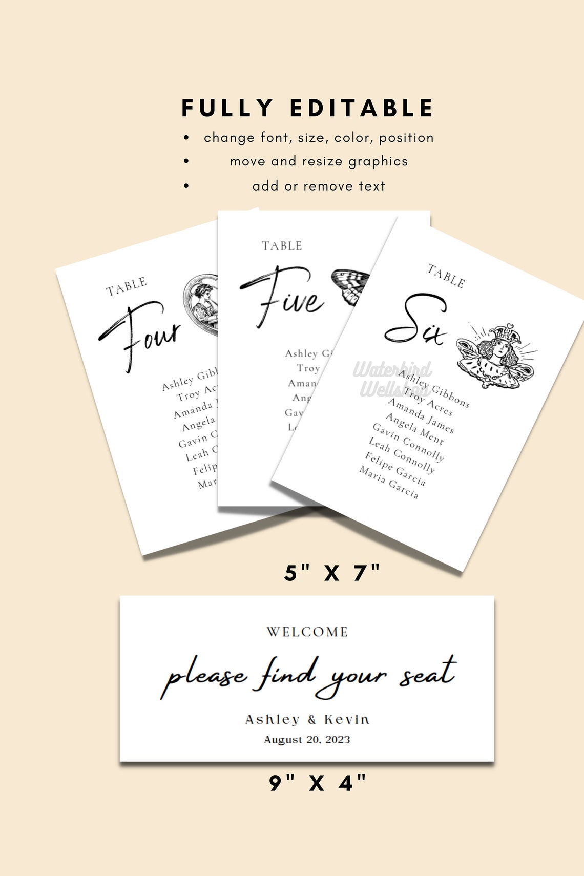 Regency Table Seating Chart, Wedding Names, Jane Austen, Reception ...