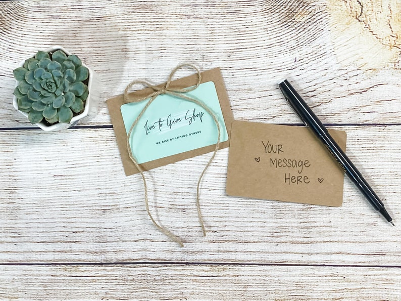 Live to Give Gift Card - Etsy