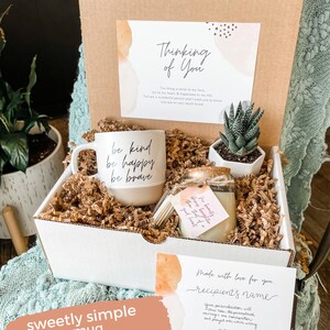 Thinking of You Care Package Care Package for Her Live Succulent Soy ...