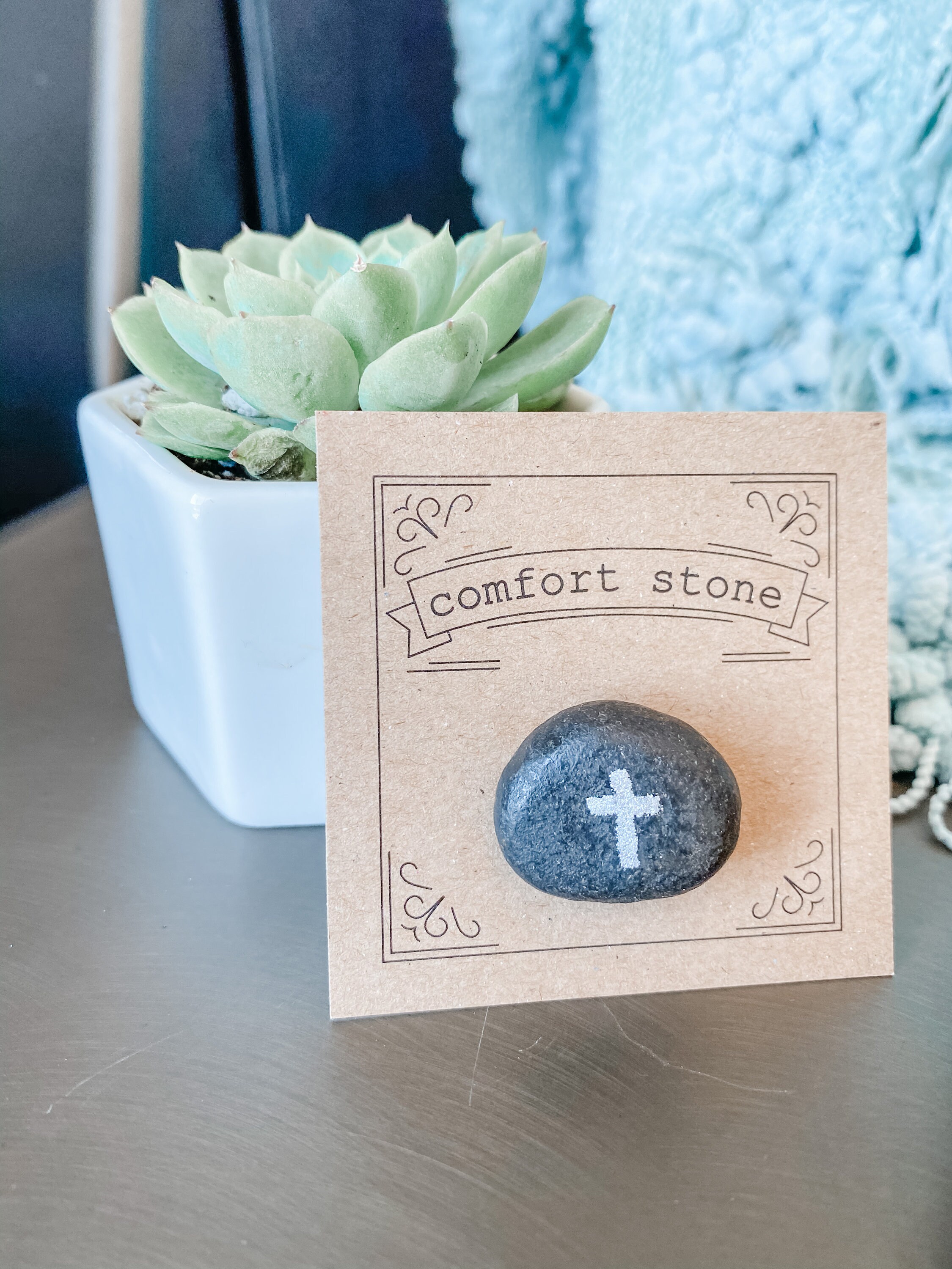 Prayer Card Pack & Comfort Stone Bundle Prayers Motivation - Etsy