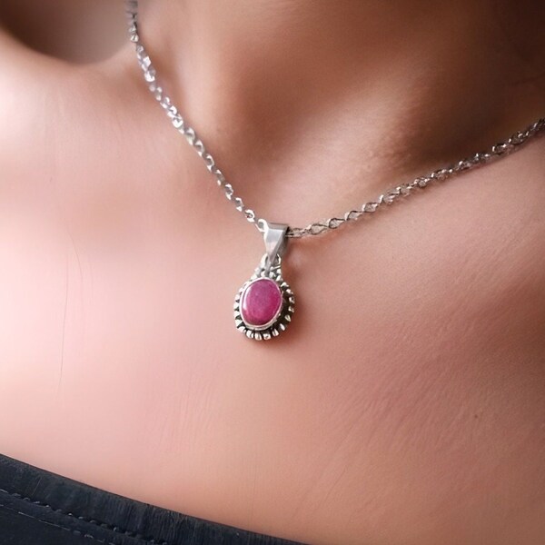 Red Ruby Pendant - Etsy