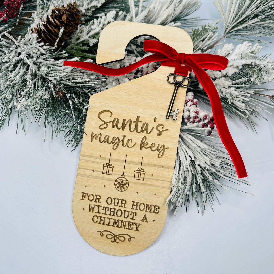 Santa's Magic Key Door Knob Hanger, Christmas Eve Tradition, Santa's Key, Home With No Chimney ...