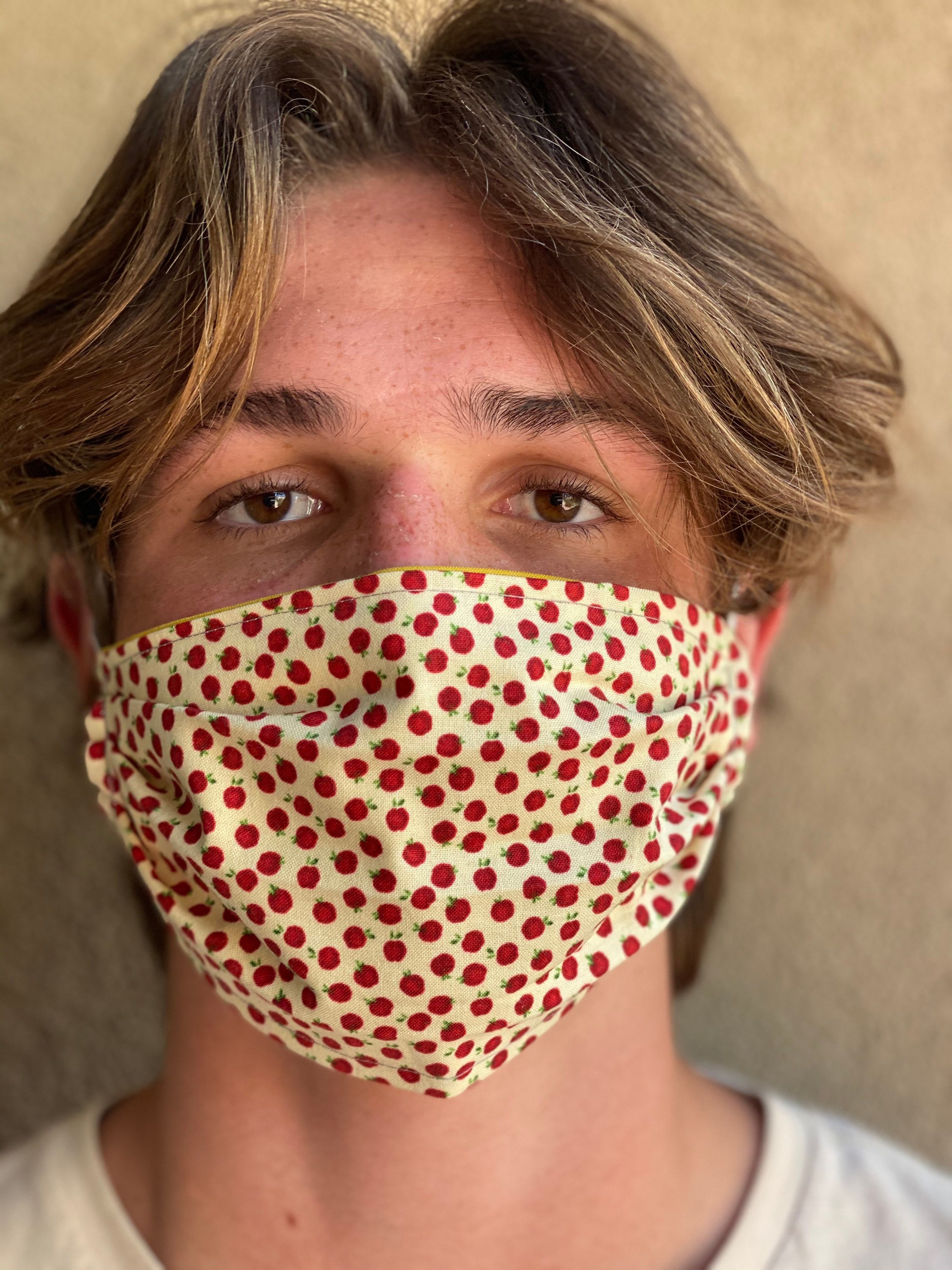 Apple Face Mask Fall Lightweight Teacher School Mask Apples - Etsy