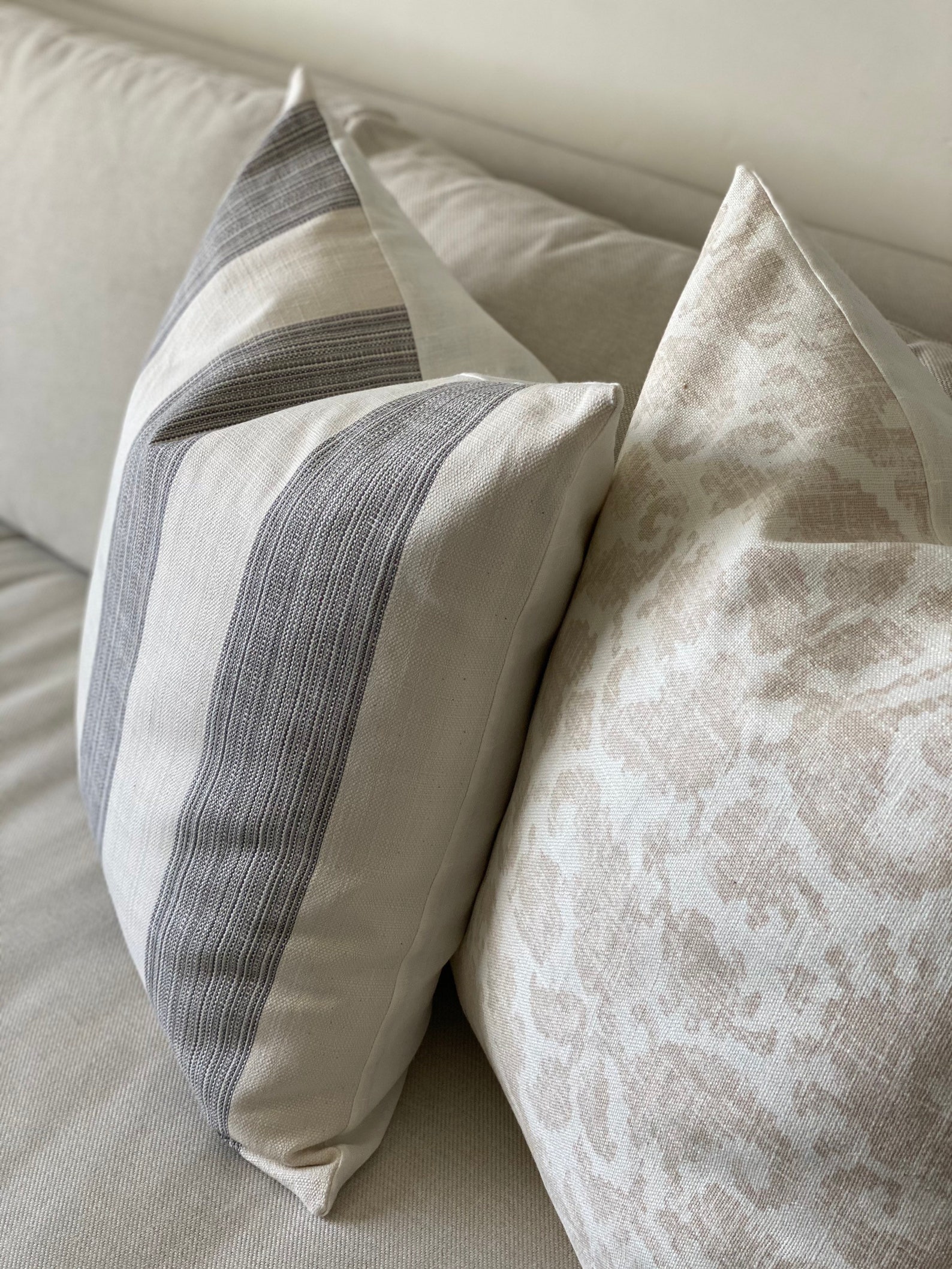 Designer Stripe Patten Grey White Black Wide Stripe and a - Etsy