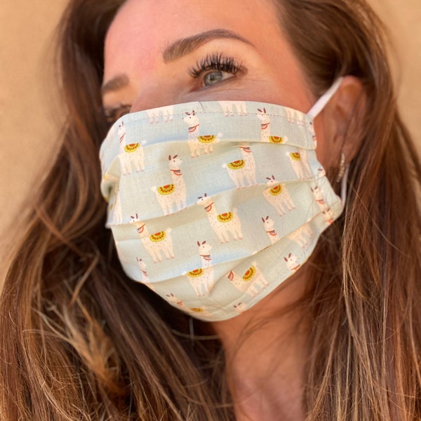 Llama Face Mask - Etsy