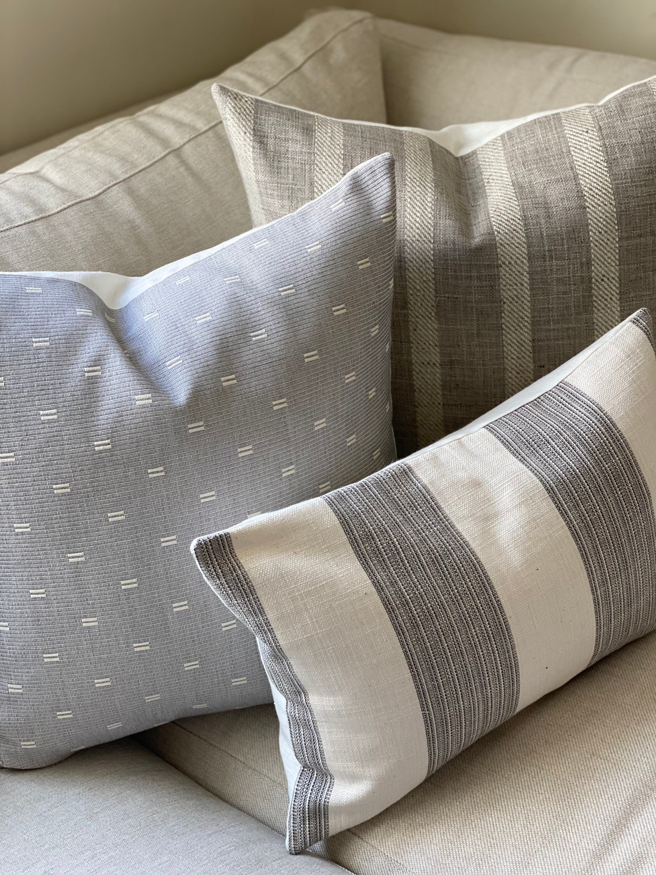 Designer Stripe Patten Grey White Black Wide Stripe and a | Etsy