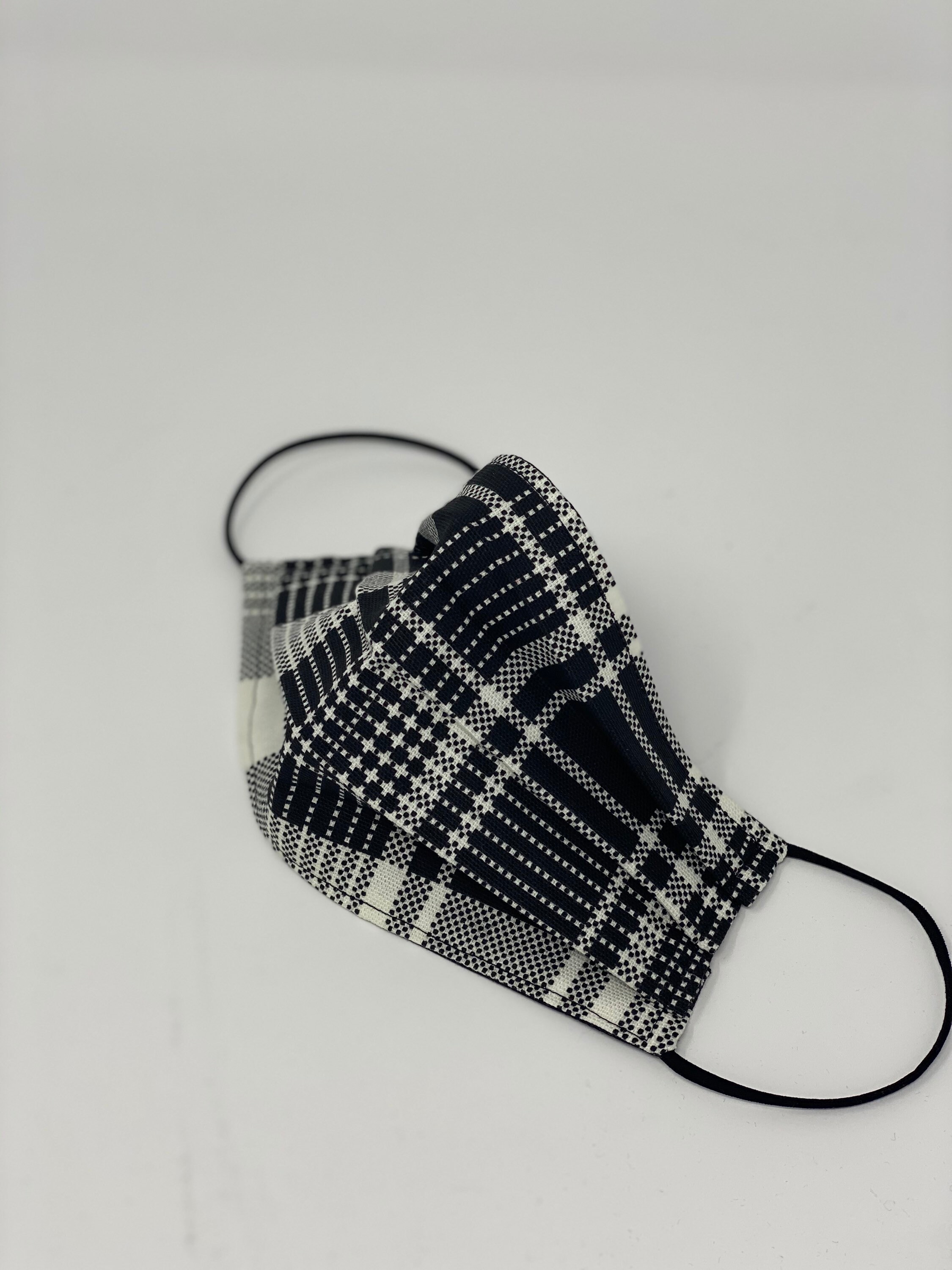 Plaid Face Mask Fall Spring Lightweight Gingham Check Black | Etsy