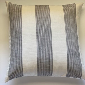 Designer Stripe Patten Grey White Black Wide Stripe and a White Linen ...