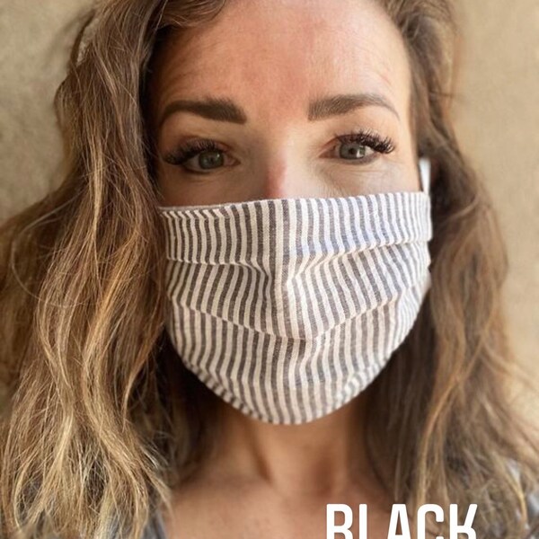 Seersucker Face Mask - Etsy