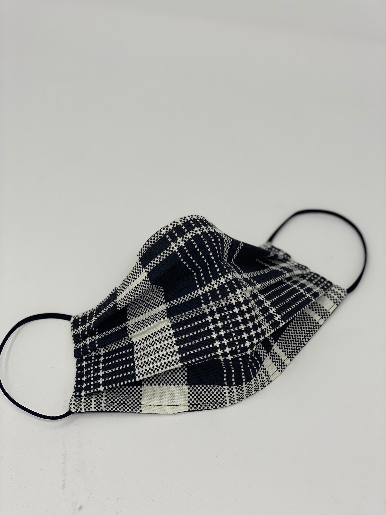 Plaid Face Mask Fall Spring Lightweight Gingham Check Black - Etsy