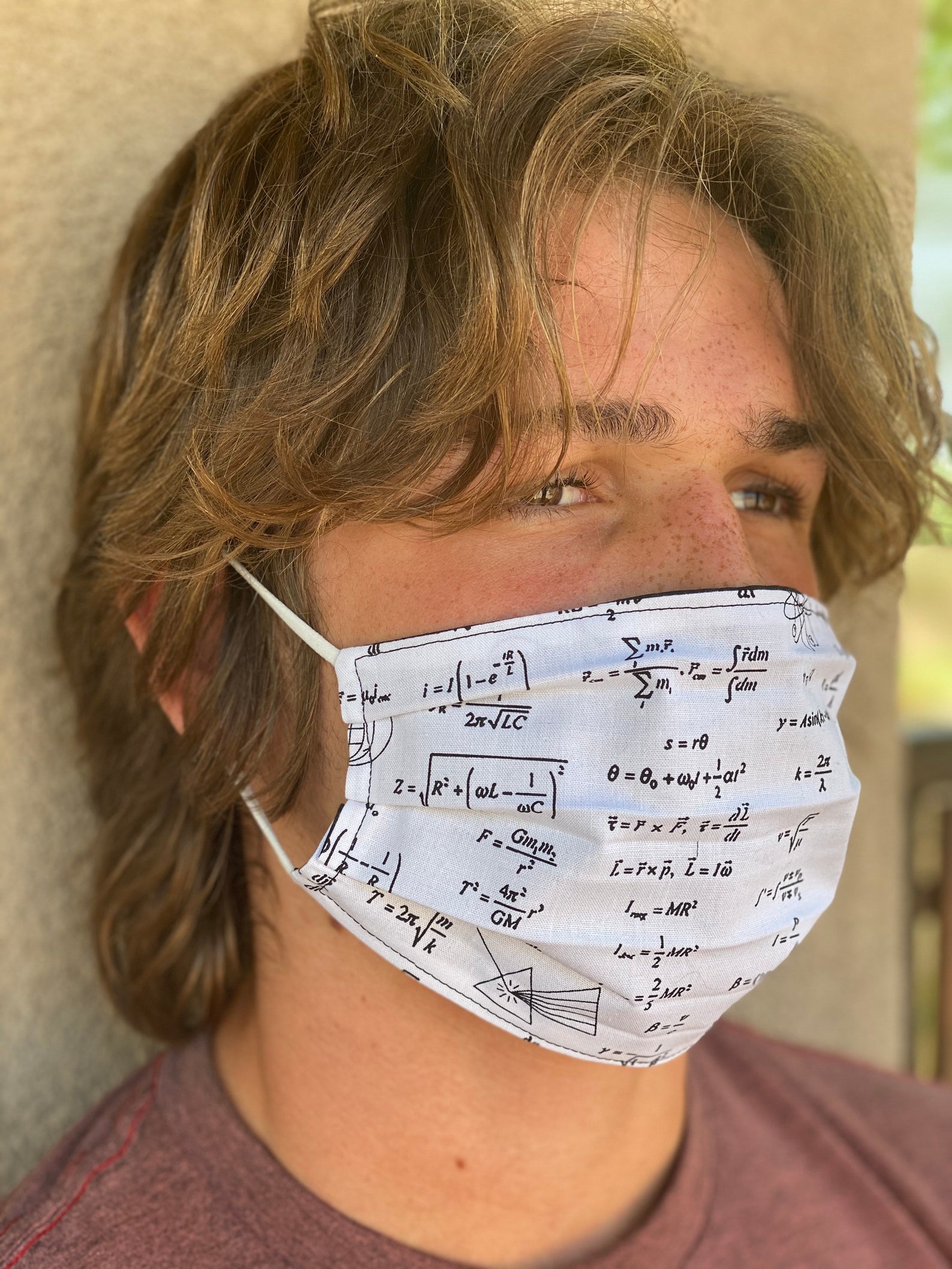 Math Face Mask Algebra Calculus Trigonometry Science - Etsy