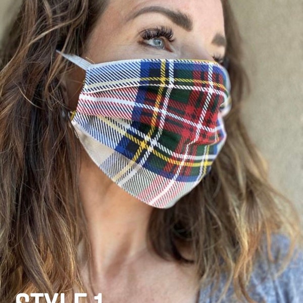 Madras Face Mask - Etsy