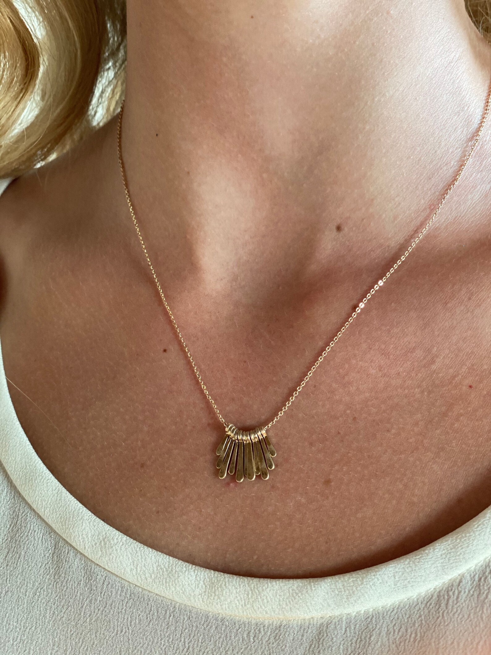 Multiple Mini Bars Necklace Gold Necklace Rectangles Dainty - Etsy