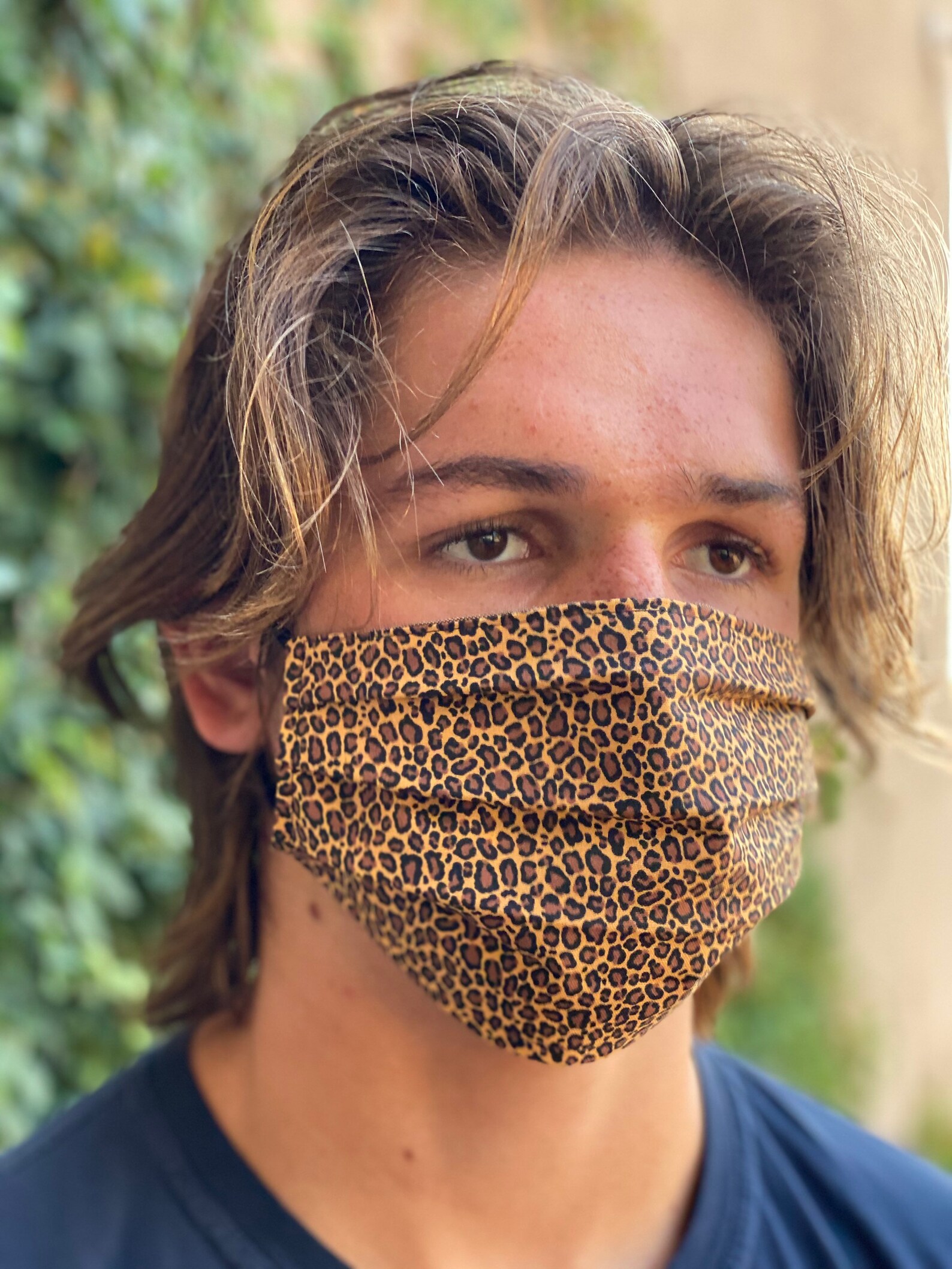 Cheetah Face Mask Animal Print Leopard Washable Adjustable - Etsy