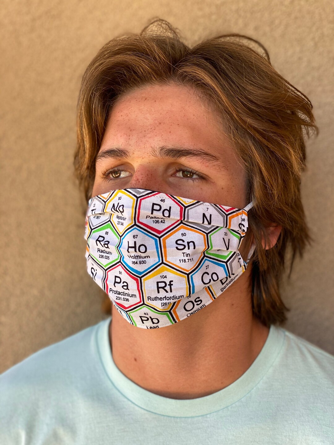 Science Face Mask Periodic Table Chemistry Biology Scientist Adjustable ...
