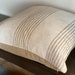 Designer Stripe Pattern Pillow Cream Background With Oatmeal Stripe ...