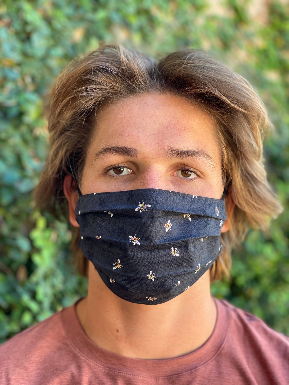 Bee Face Mask Bumble Bee Animal Bug Tropical Food Grocery - Etsy