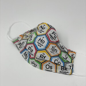 Science Face Mask Periodic Table Chemistry Biology Scientist Adjustable ...