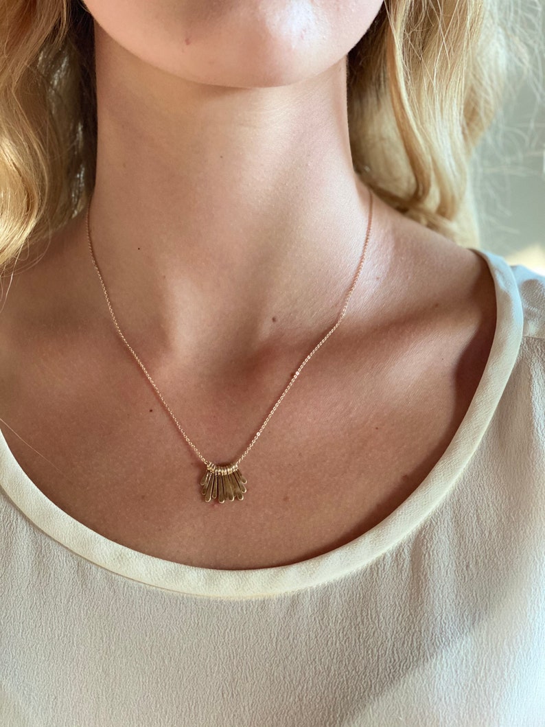 Multiple Mini Bars Necklace Gold Necklace Rectangles Dainty - Etsy