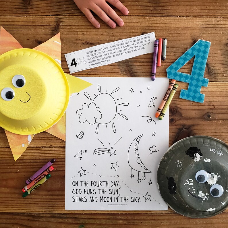 Creation Story Activities, Bible Activities for Kids, Kid's Bible Verse ...