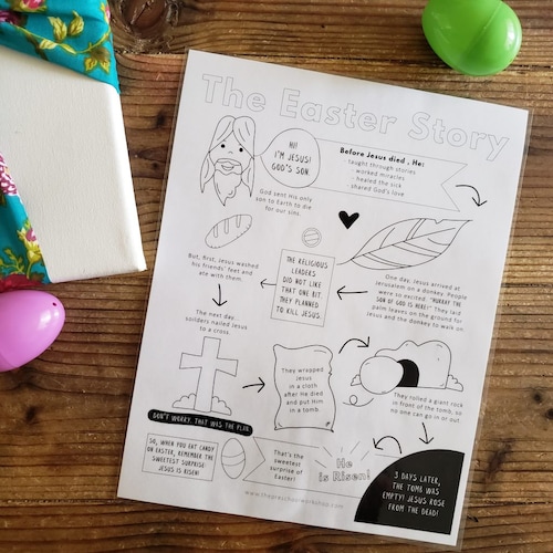 The Easter Story Craft for Kids Sunday School Craft Bible - Etsy