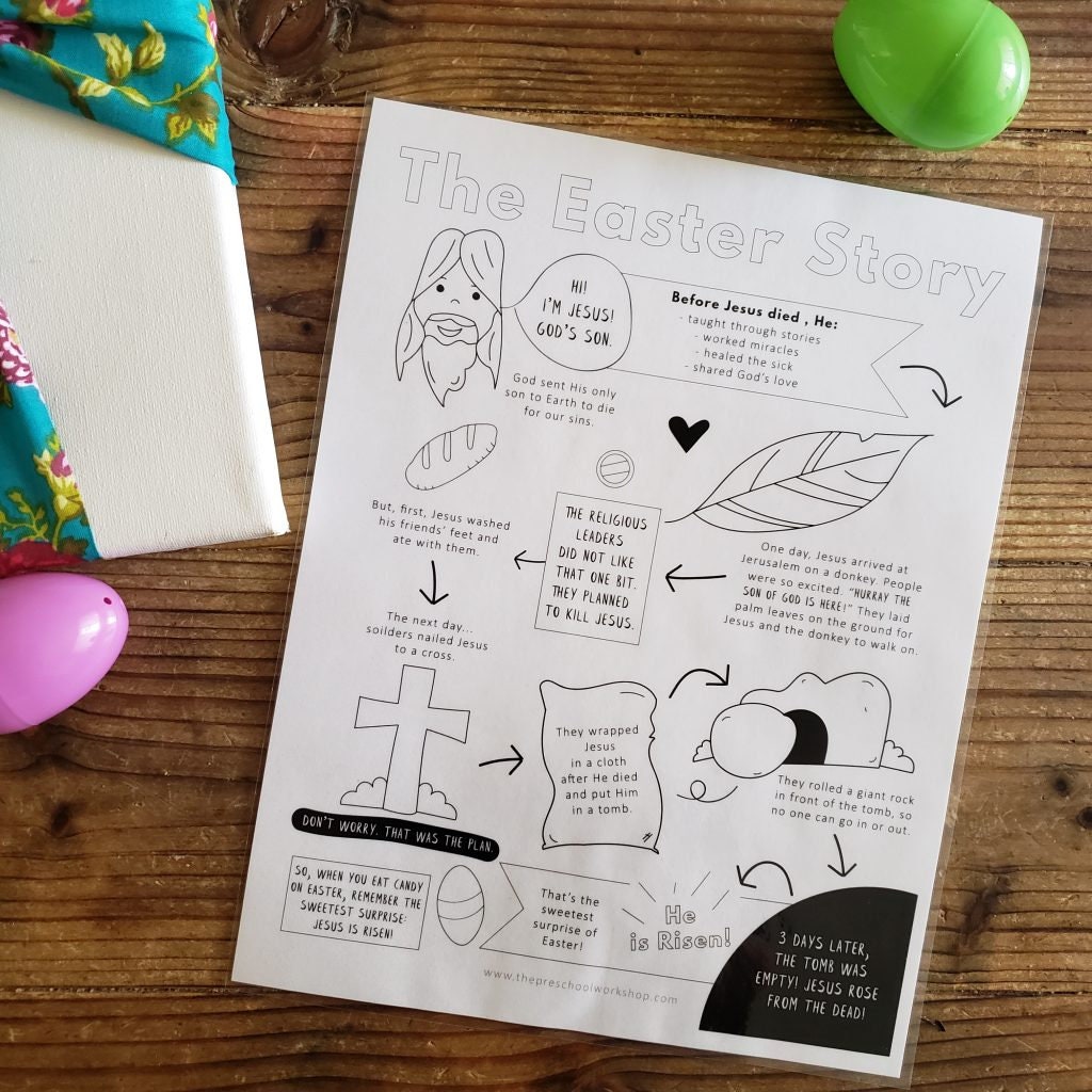 Easter Activities for Kids, Bible Activities for Kids, Easter Coloring ...