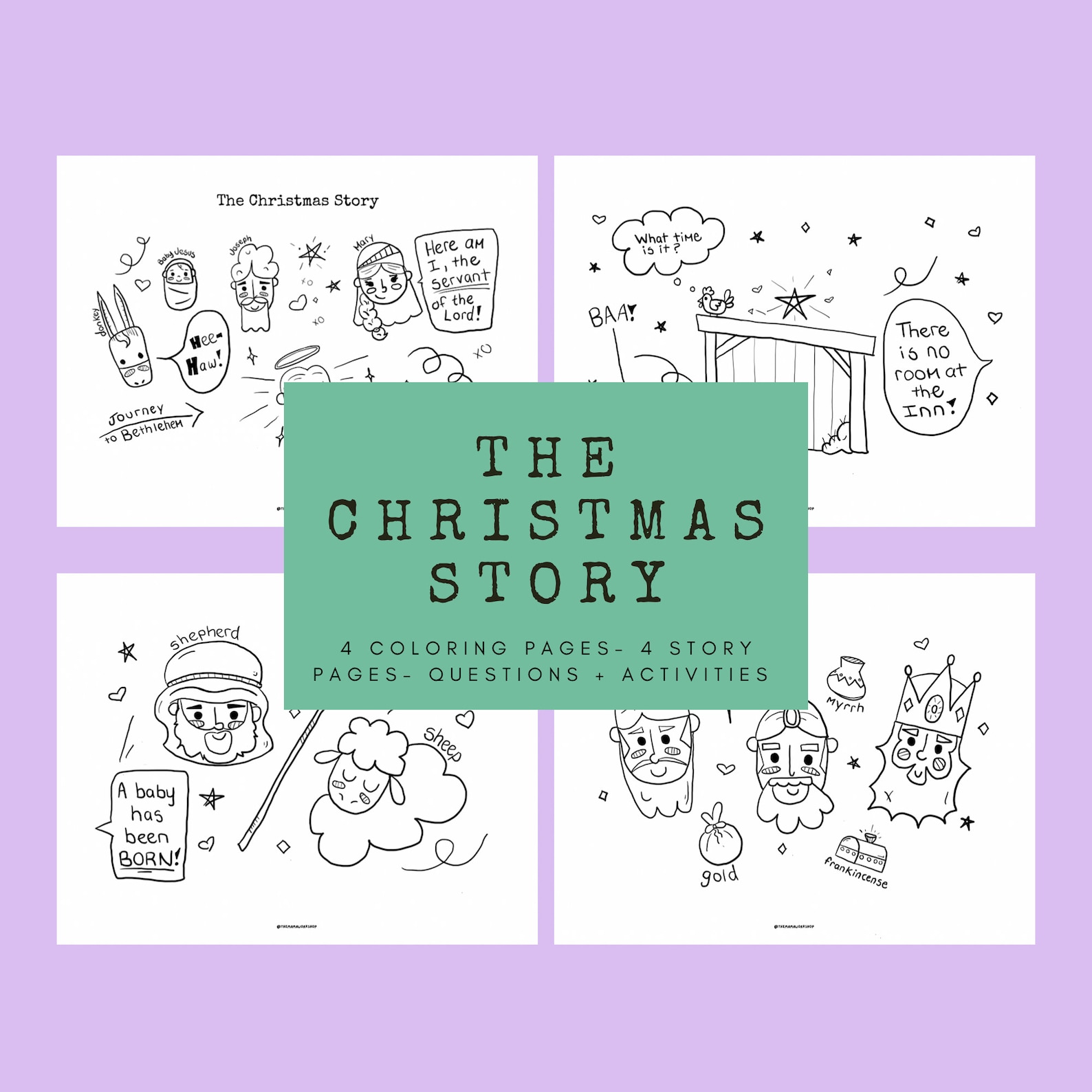 Christmas Story Activities, Bible Activities for Kids, Kid's Bible ...