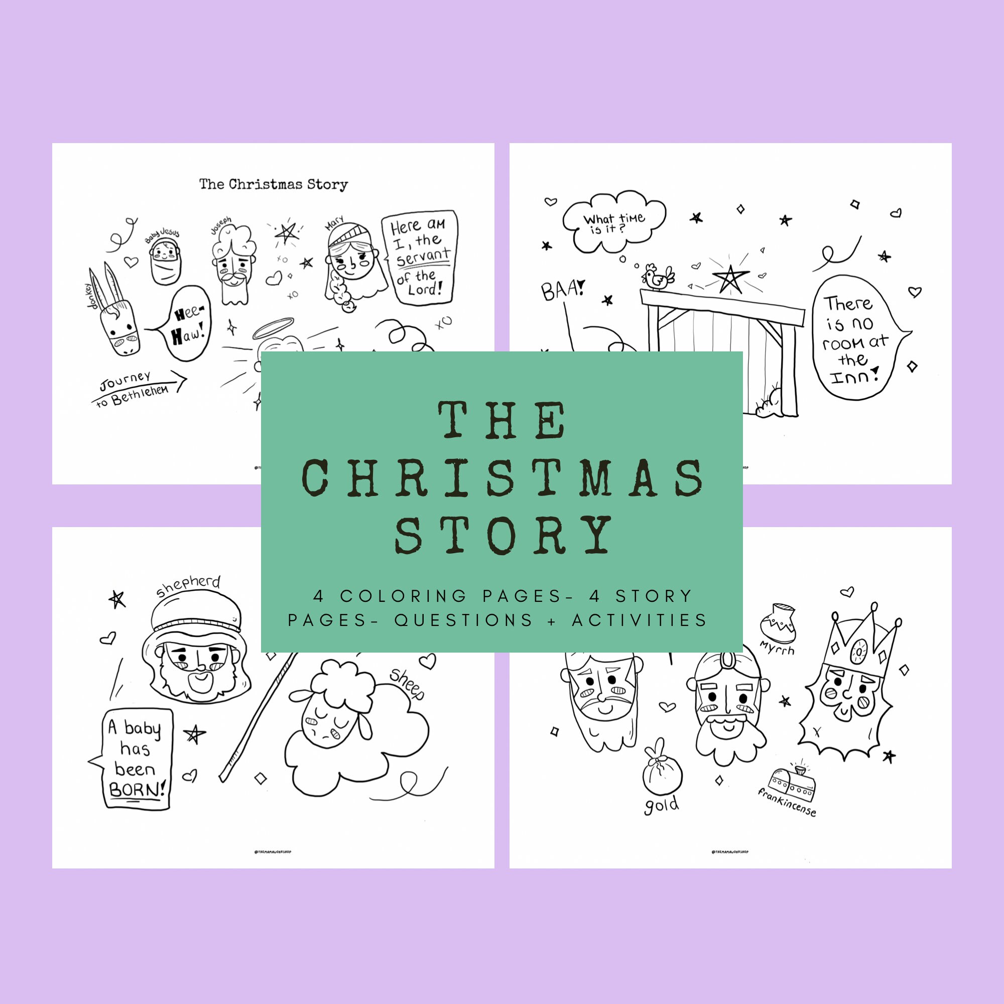 Christmas Story Activities, Bible Activities for Kids, Kid's Bible ...