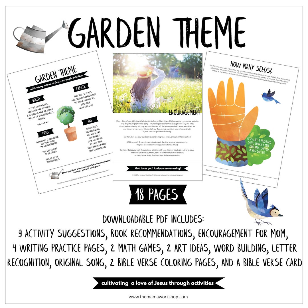 Garden Lesson for Kids, Garden Unit, Spring Unit, Scripture for Kids ...