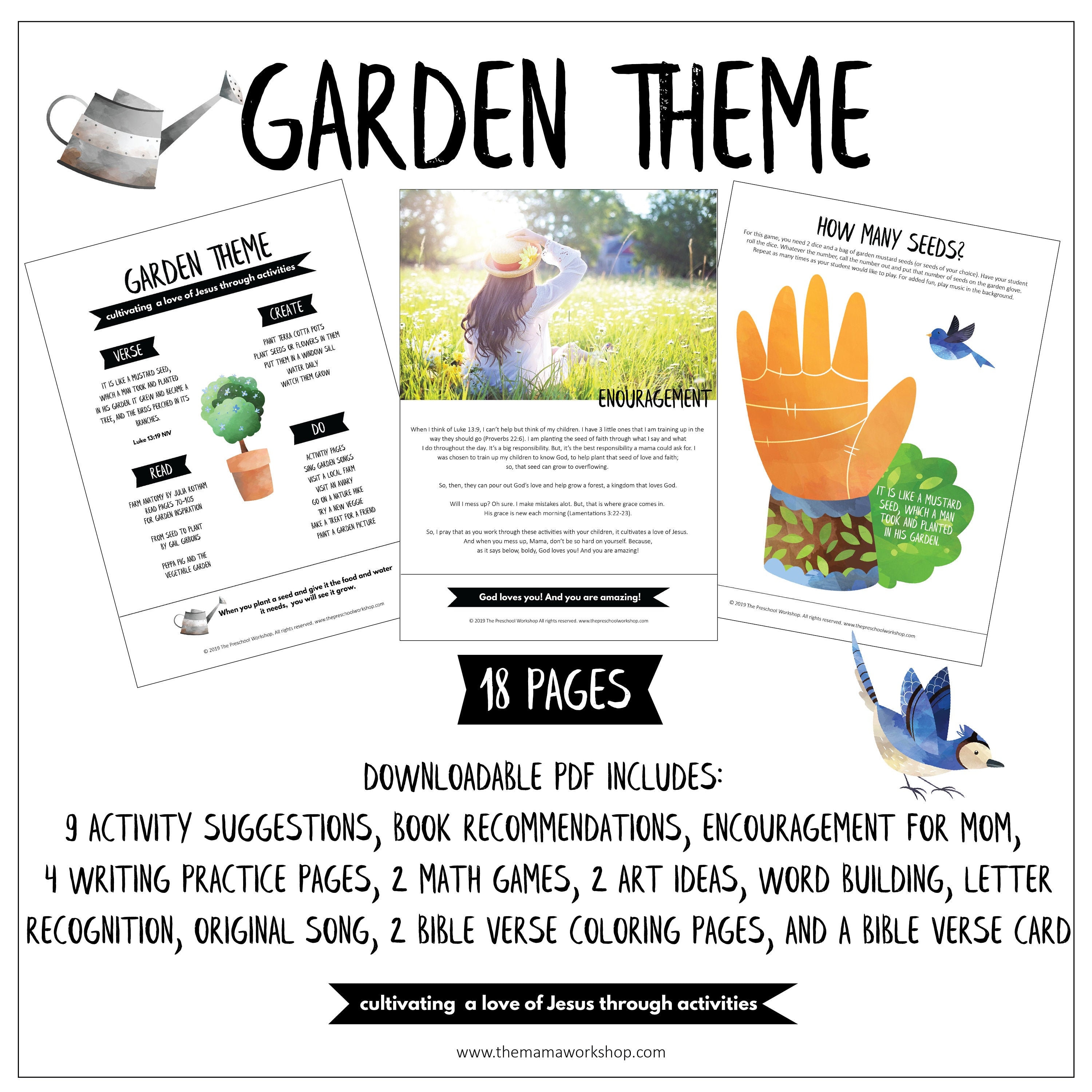 Garden Lesson for Kids, Garden Unit, Spring Unit, Scripture for Kids ...