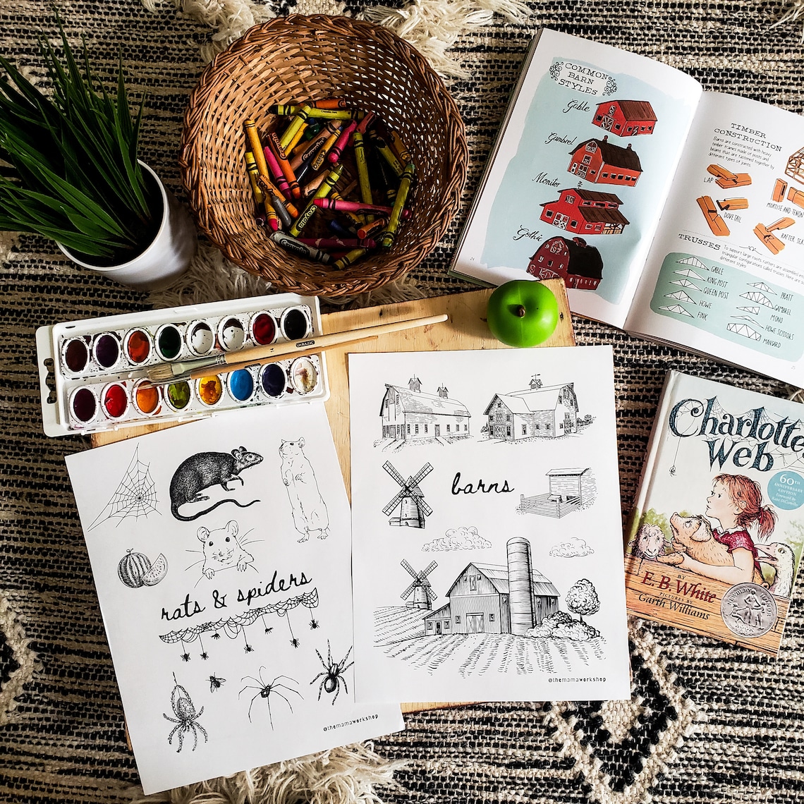 Charlotte's Web Printables, Classic Book Art, Charlotte's Web Lessons ...