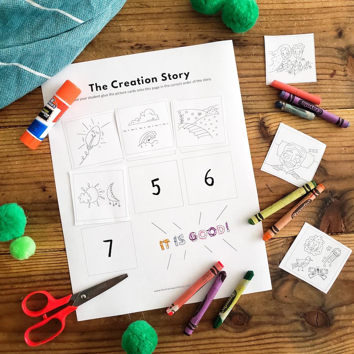 Creation Story Activities, Bible Activities for Kids, Kid's Bible Verse ...