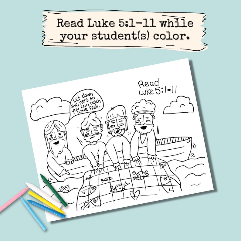 Luke 5, Bible Story Activities for Kids, Bible Activities, Kid's Bible ...
