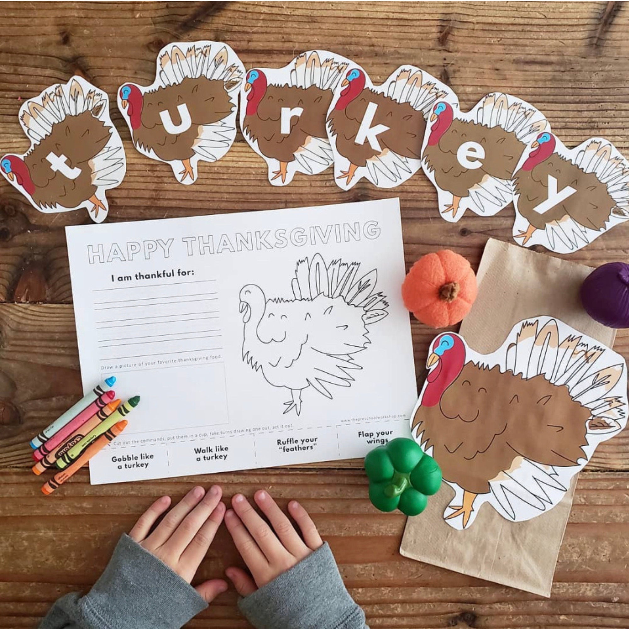 Thankful Turkey Activities | Thanksgiving Activity for Kids ...