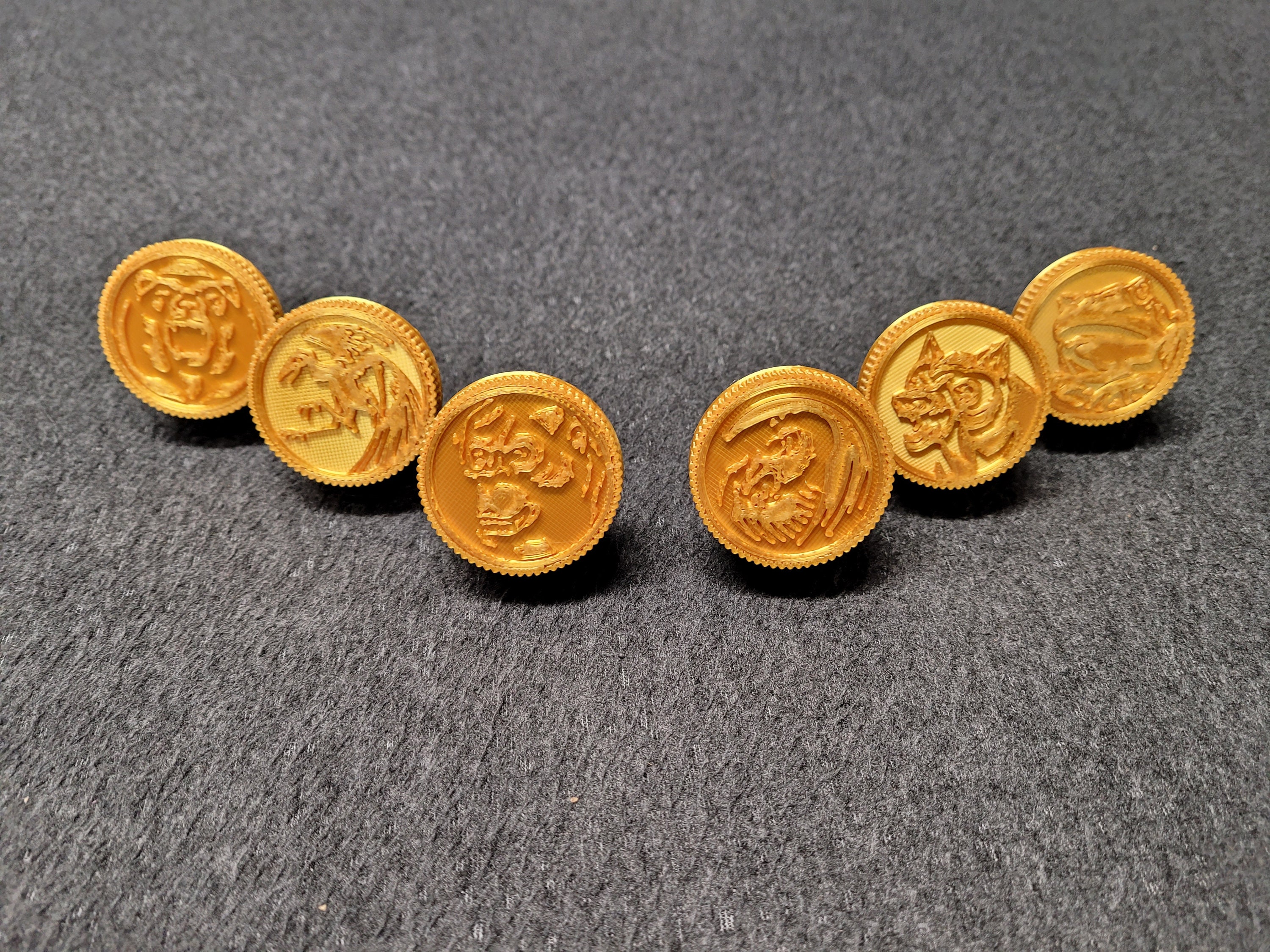 3D Printed MMPR Ninjetti Power Rangers Legacy Power Coin Set - Etsy