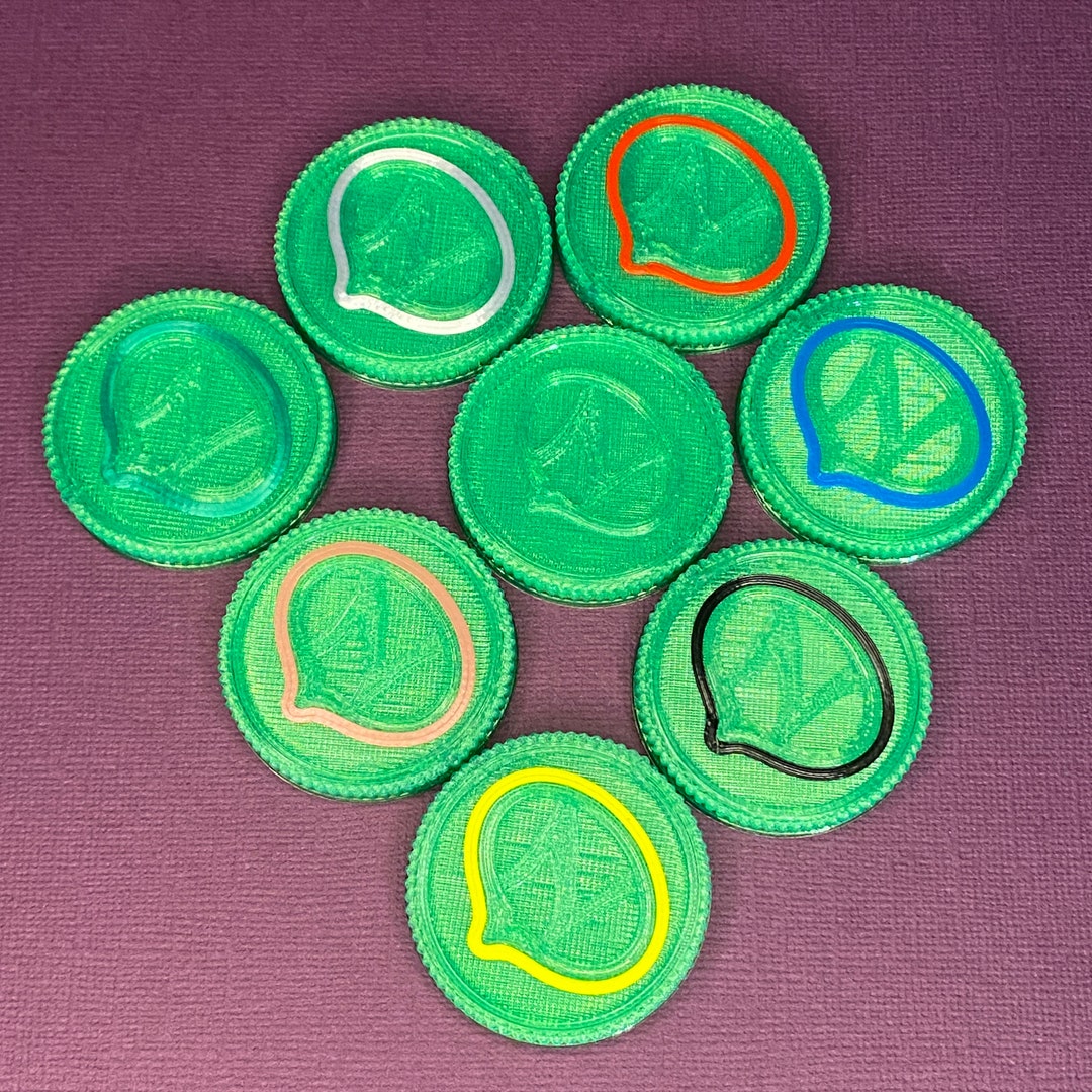 Power Coins | Psycho Rangers | Alt. Design | 3d-printed Coin | All ...